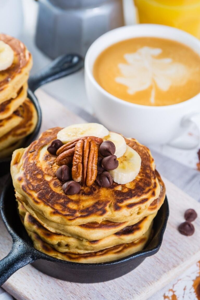 Easy to Make Chocolate Chip Cookie Dough Pancakes